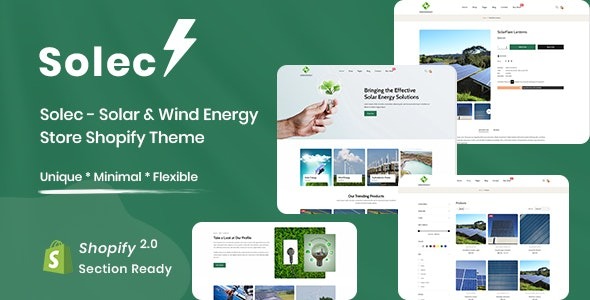 Solec Solar & Wind Energy Store Shopify Theme - GPL Market